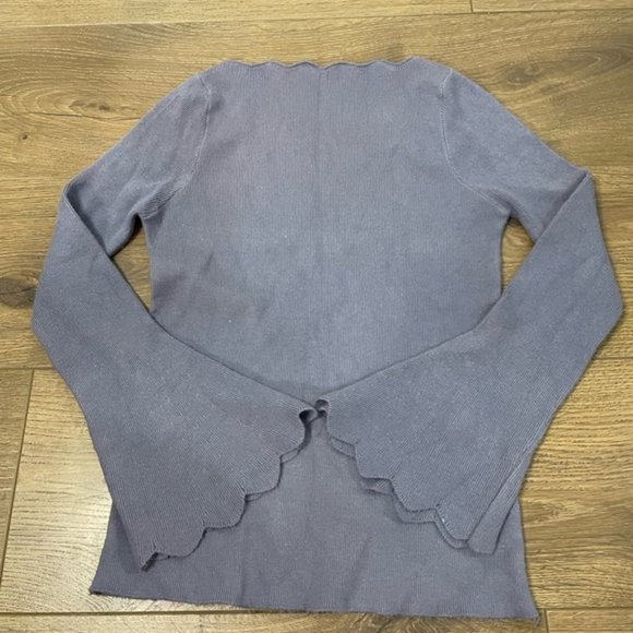 Aloha Island | Sweaters | Lilac Super Soft Scalloped Edges Flared Cuff ...